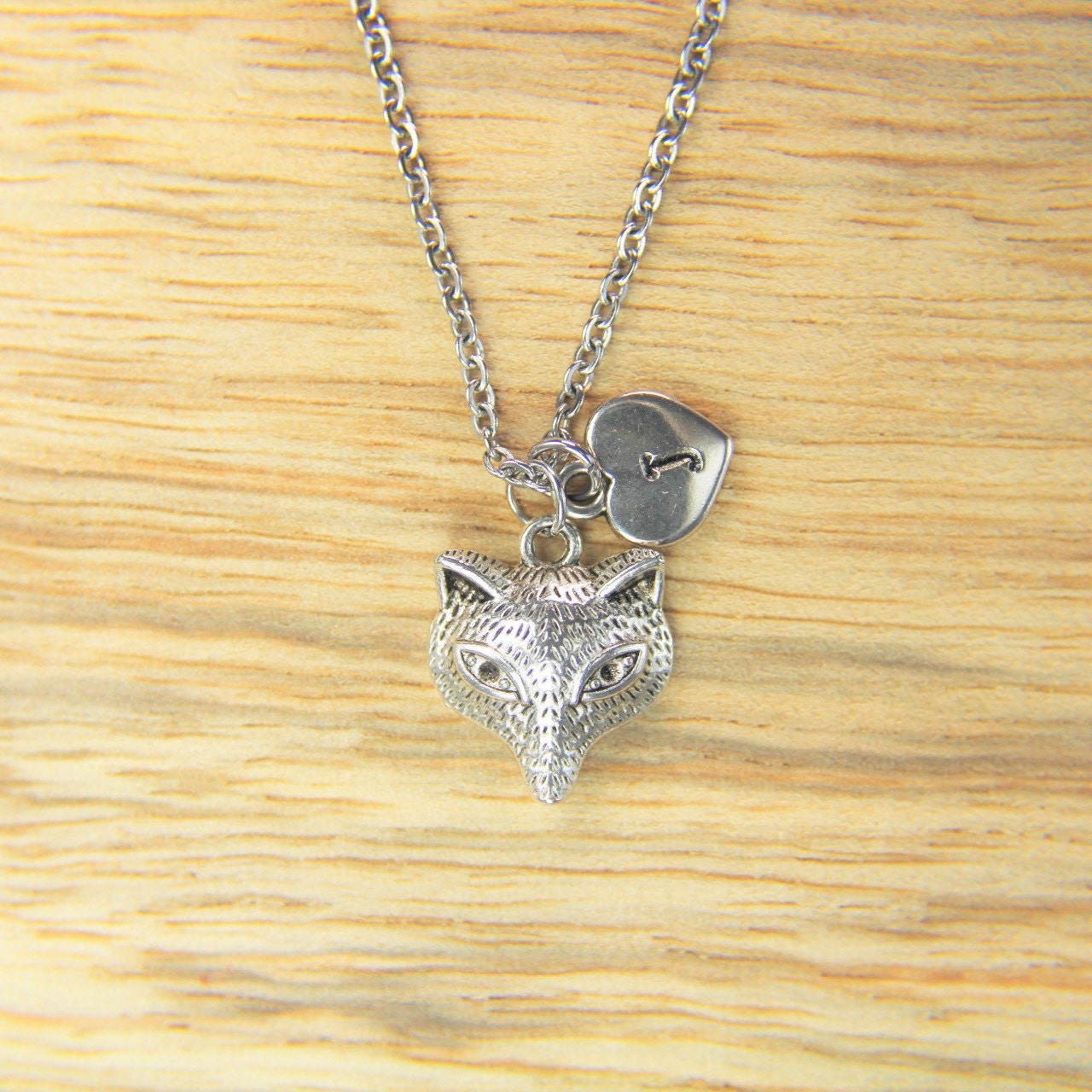Silver Fox Charm Necklace Fox Charm Animal Pendant Wild Animal - Etsy