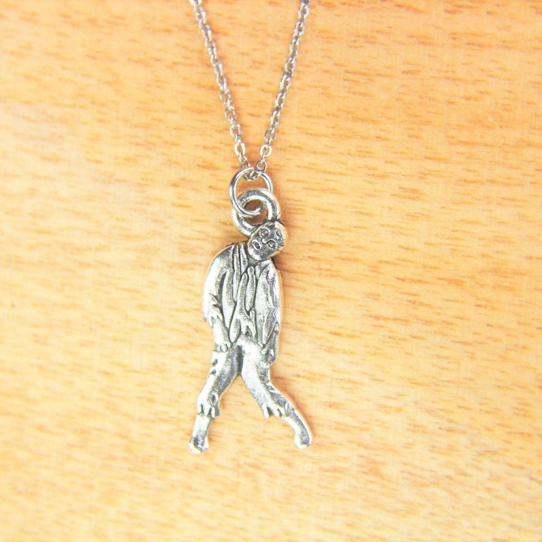 Zombie Charm Necklace Walking Corpse Charm Zombie Pendant Walker Charm ...