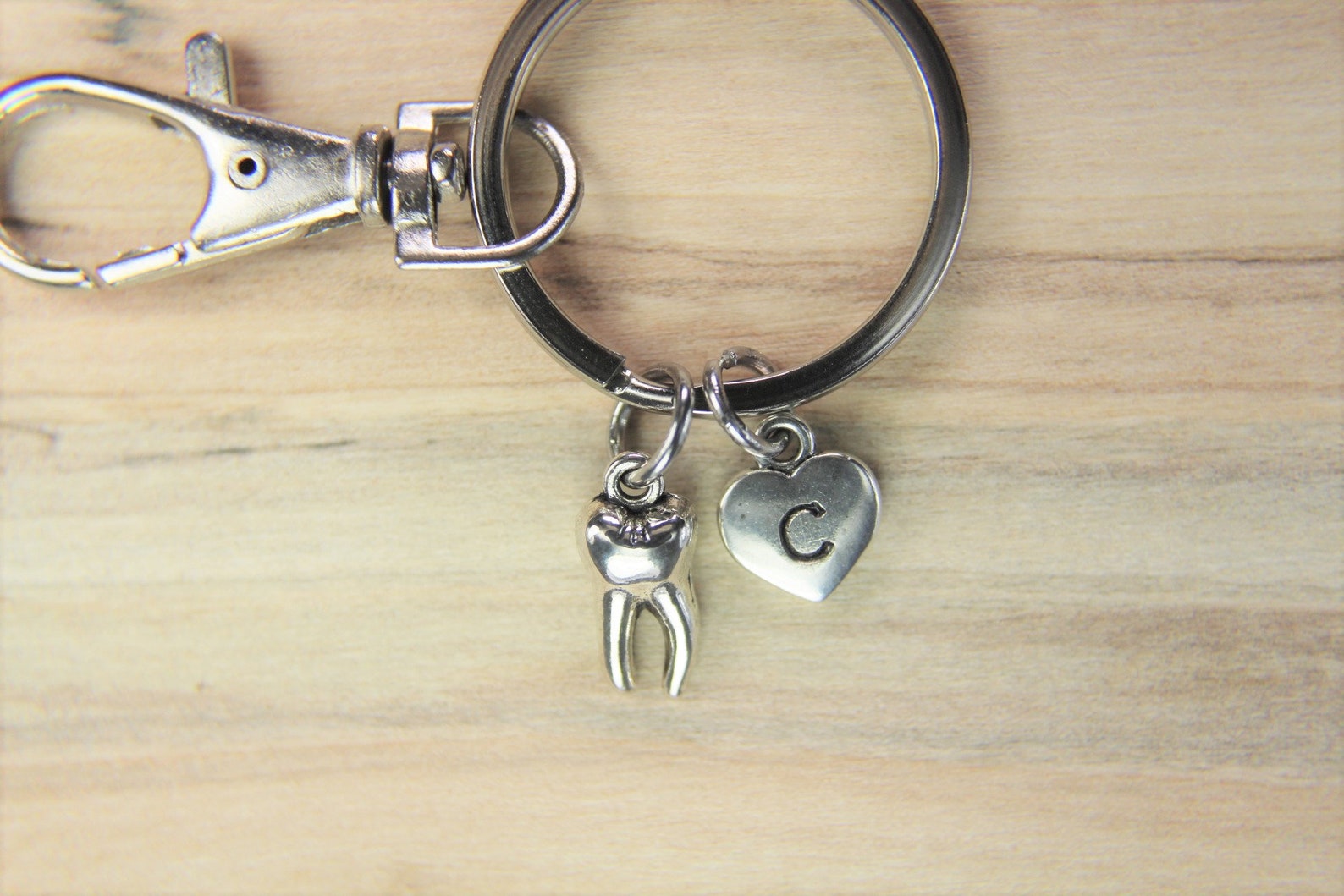 Silver Tooth Charm Keychain Tooth Charm Molar Charm Dental - Etsy