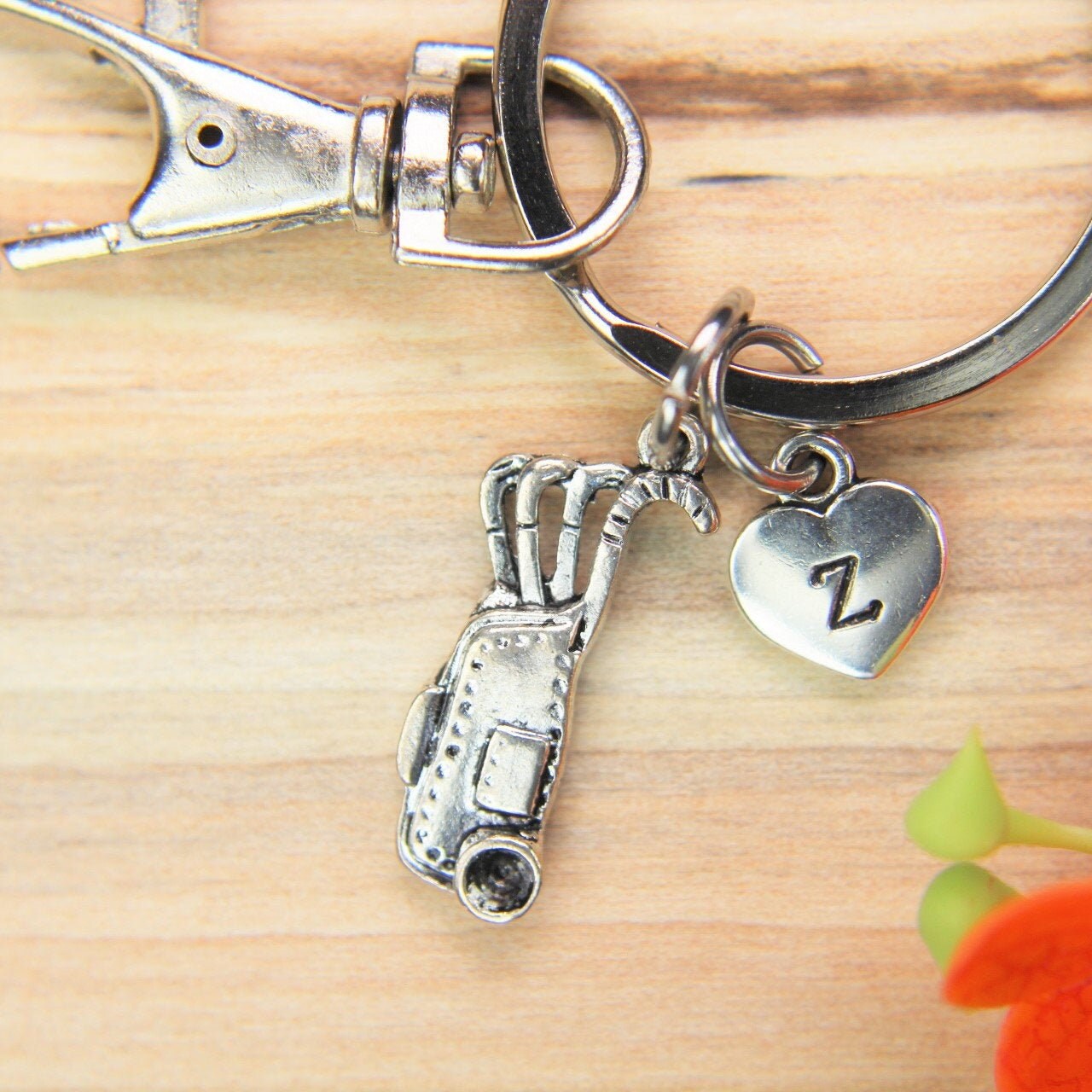 Silver Golf Bags Charm Keychain Golf Bags Charm Keyring Golf - Etsy UK