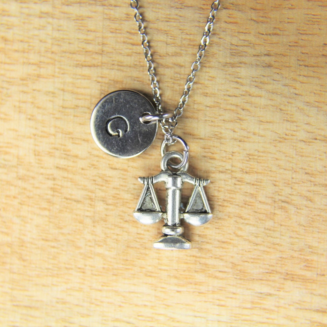 Silver Lawyer Charm Necklace Scale Gift Christmas Gift Law School ...