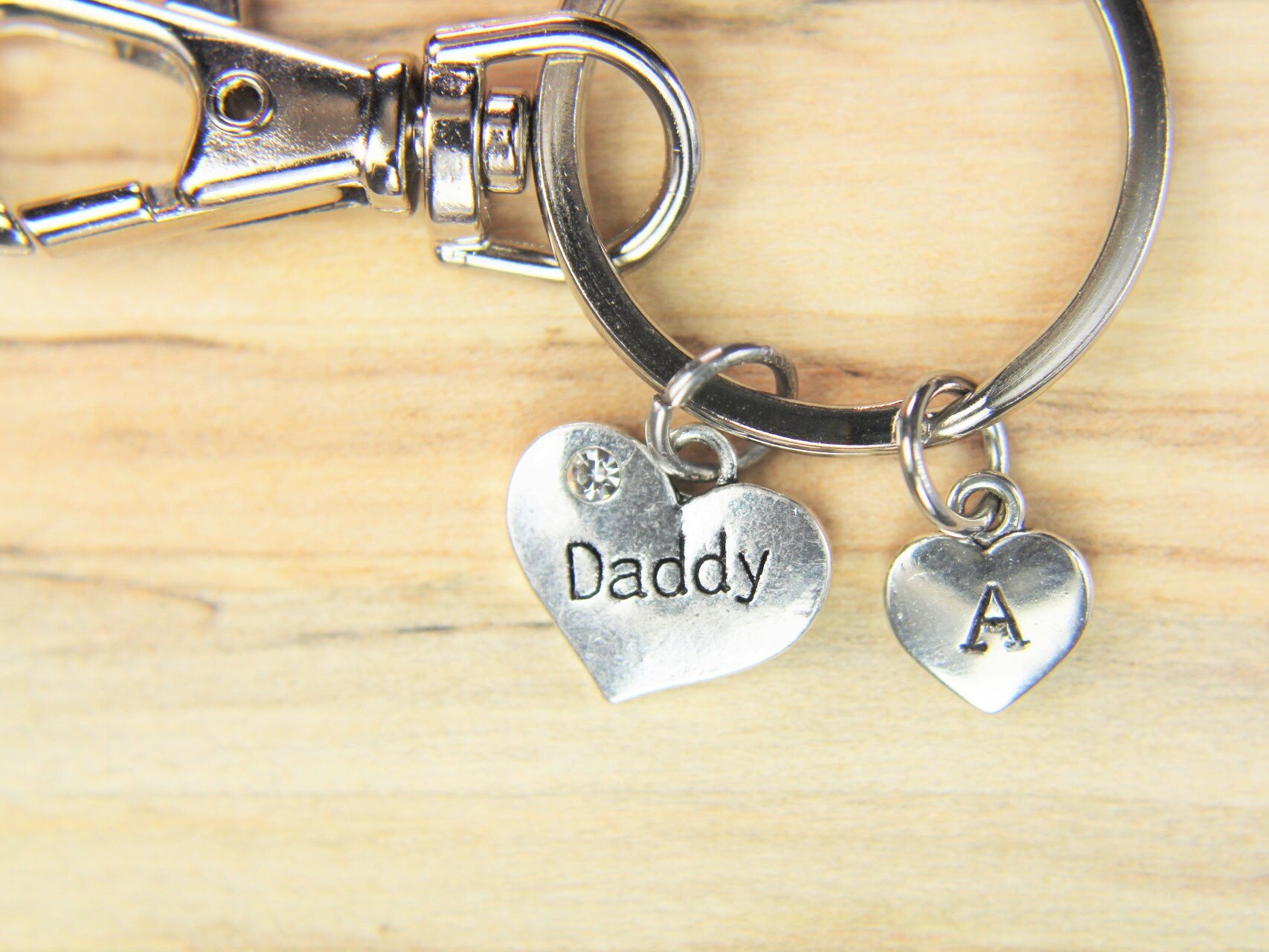 Silver Daddy Charm Keyring Daddy Charm With Personalized - Etsy Canada