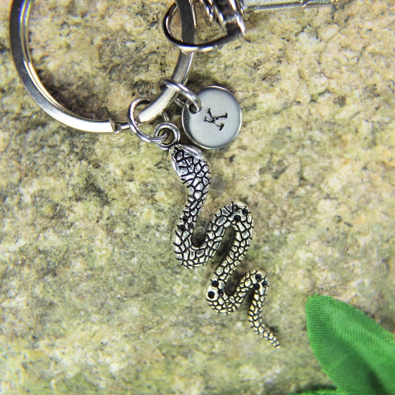 Snake Keyring Silver Wild Snake Charm Keyring Animal Gift | Etsy