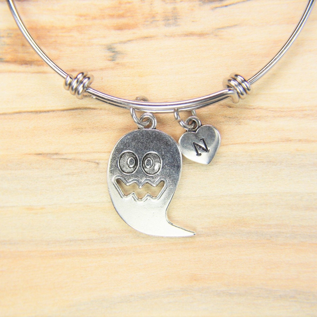 Ghost Bangle Ghost Bracelet Halloween Charm Ghost Pendant Ghost Jewelry ...