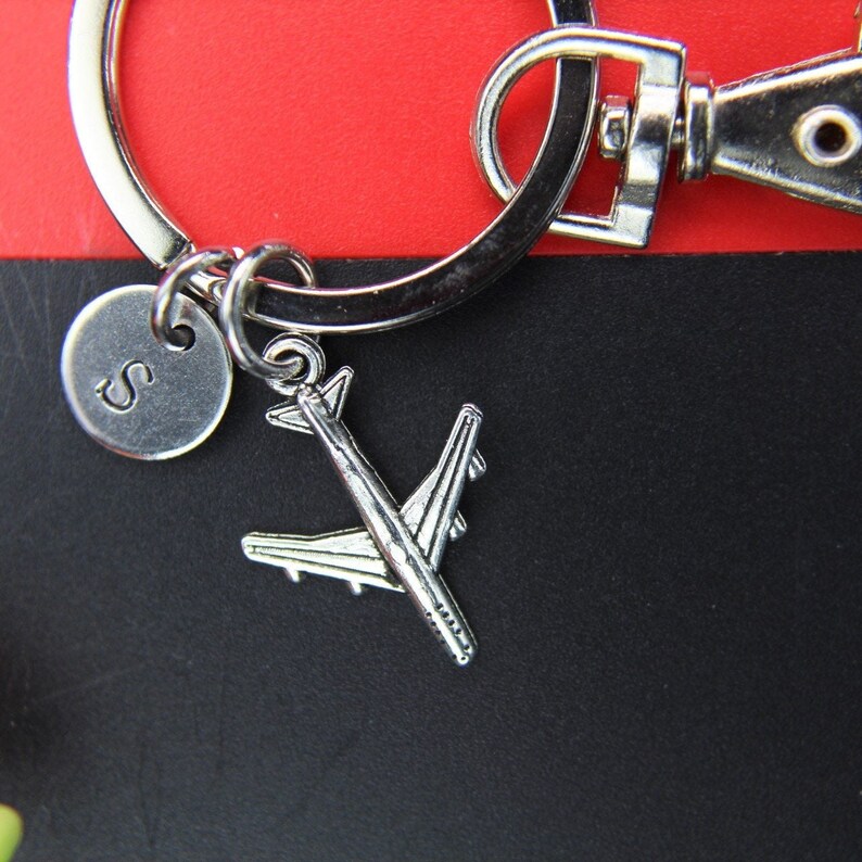 Airplane Keyring Airplane Charm Keyring Traveler Gift Travel | Etsy