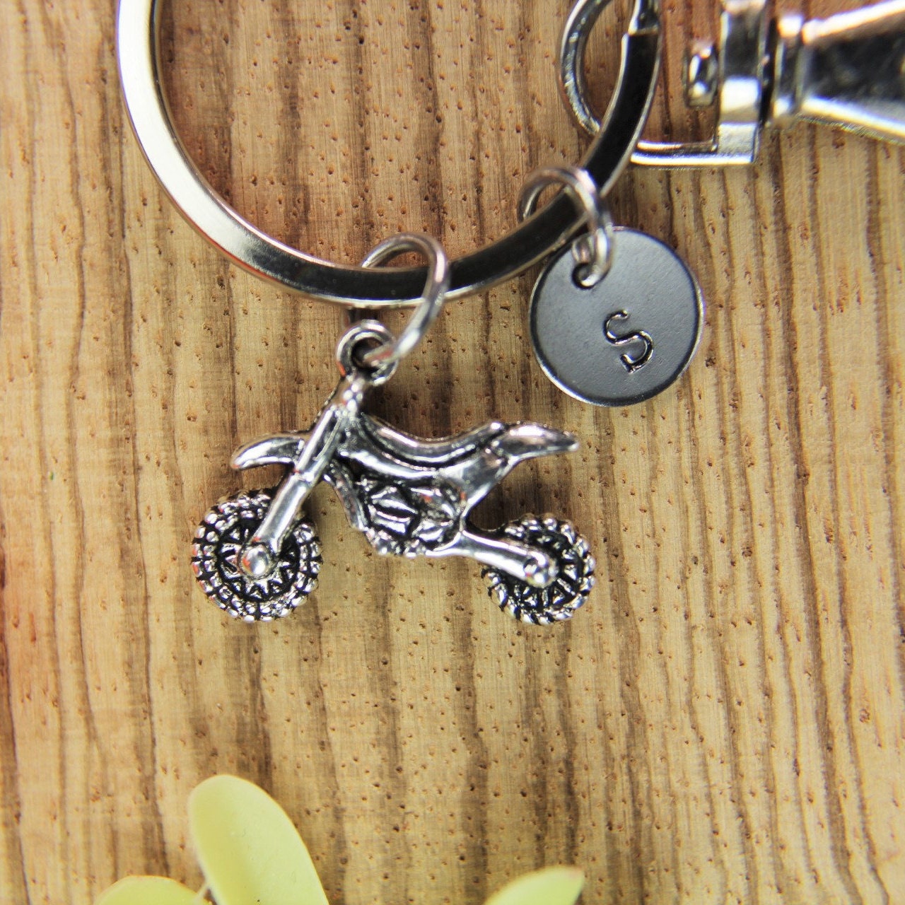 Silver Motorcycle Charm Keychain Dirt Bike Jewelry Motocross | Etsy