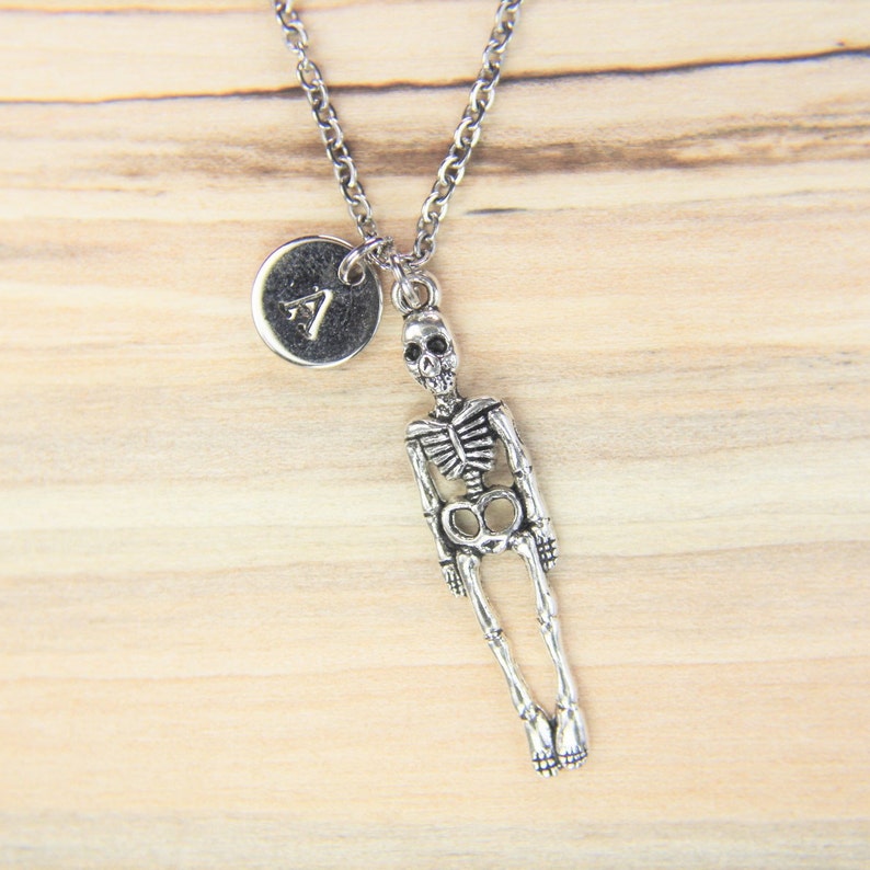 Skeleton Necklace Halloween Necklace Skeleton Gift Skeleton - Etsy