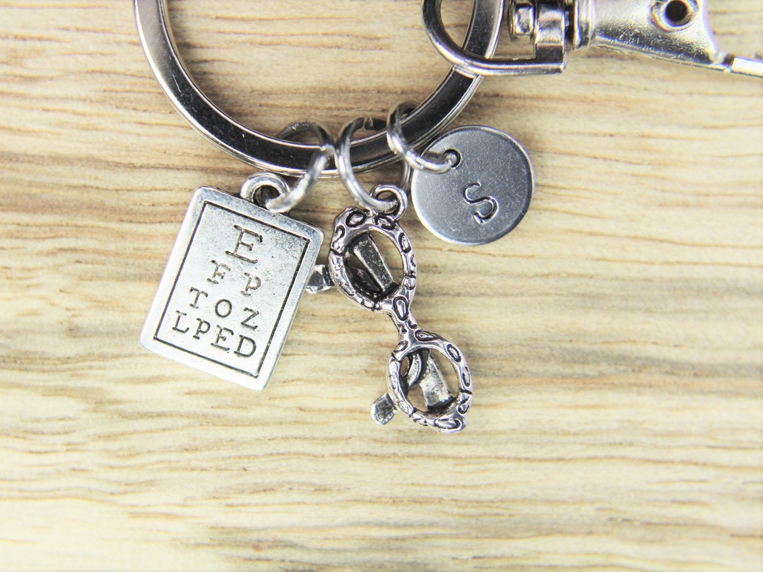 Eye Care Keychain Vision Care Ophthalmologist Gifts Eye Chart Keychain ...