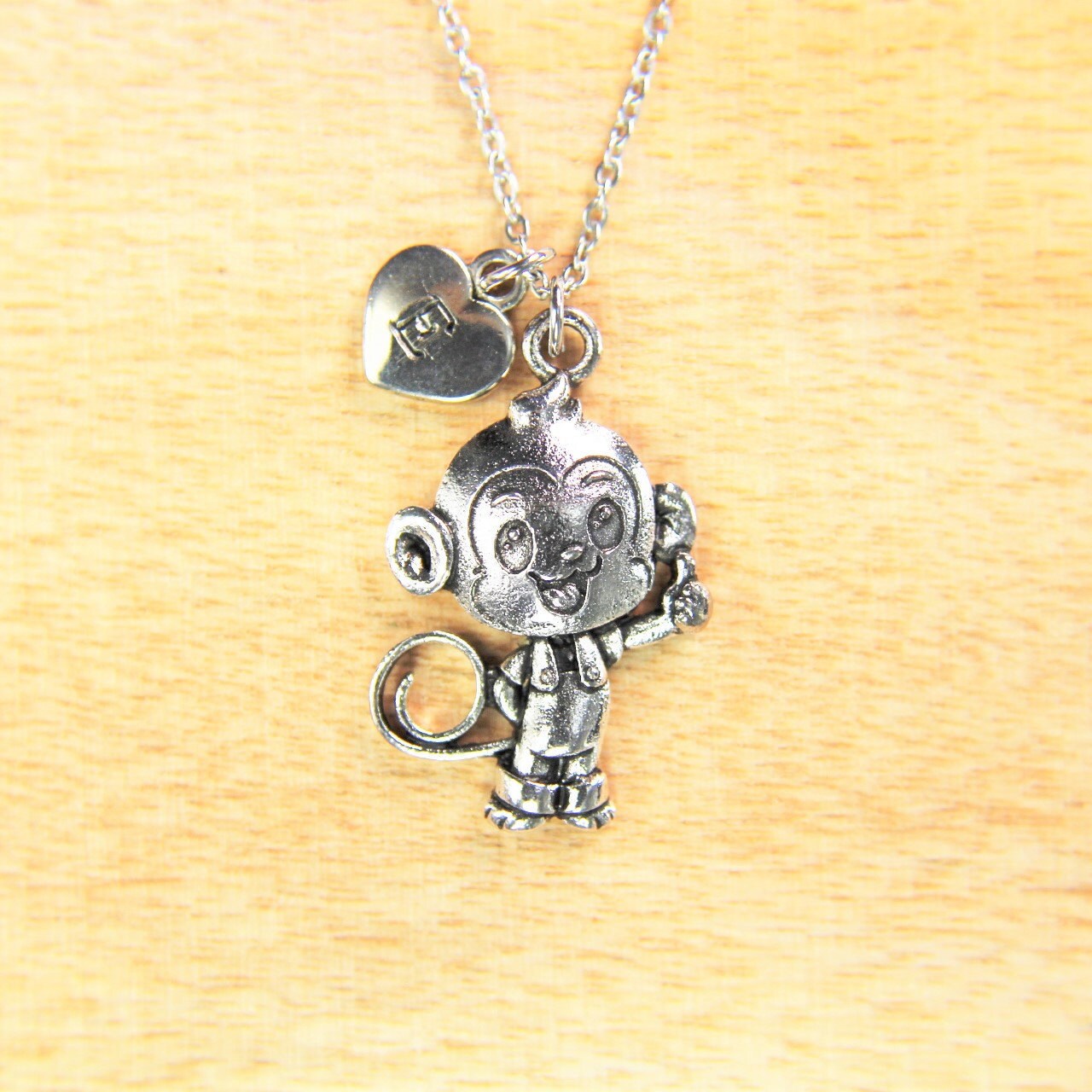 Monkey Necklace Silver Monkey Charm Necklace Mild Monkey Gift - Etsy UK