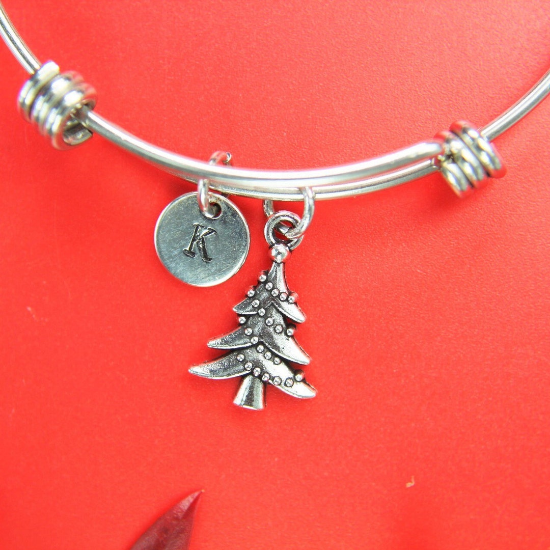 Best Christmas Tree Bracelet Silver Christmas Tree Charm Bangle Tree ...