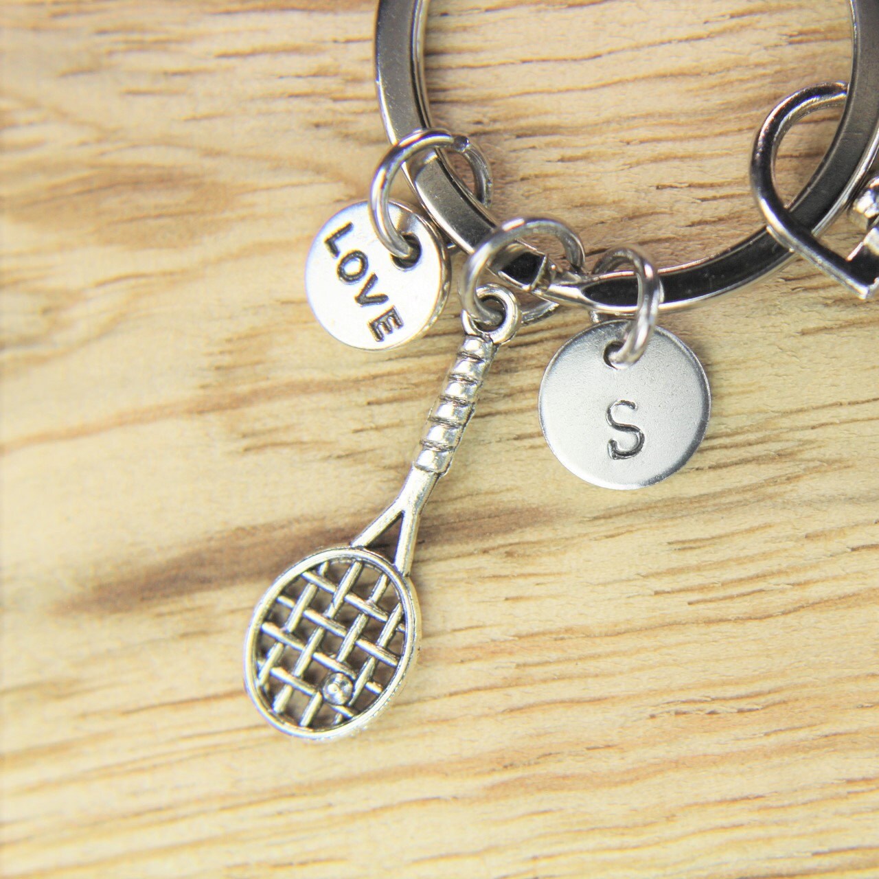 Tennis Racket Keychain Silver Tennis Charm Keychain Tennis - Etsy UK
