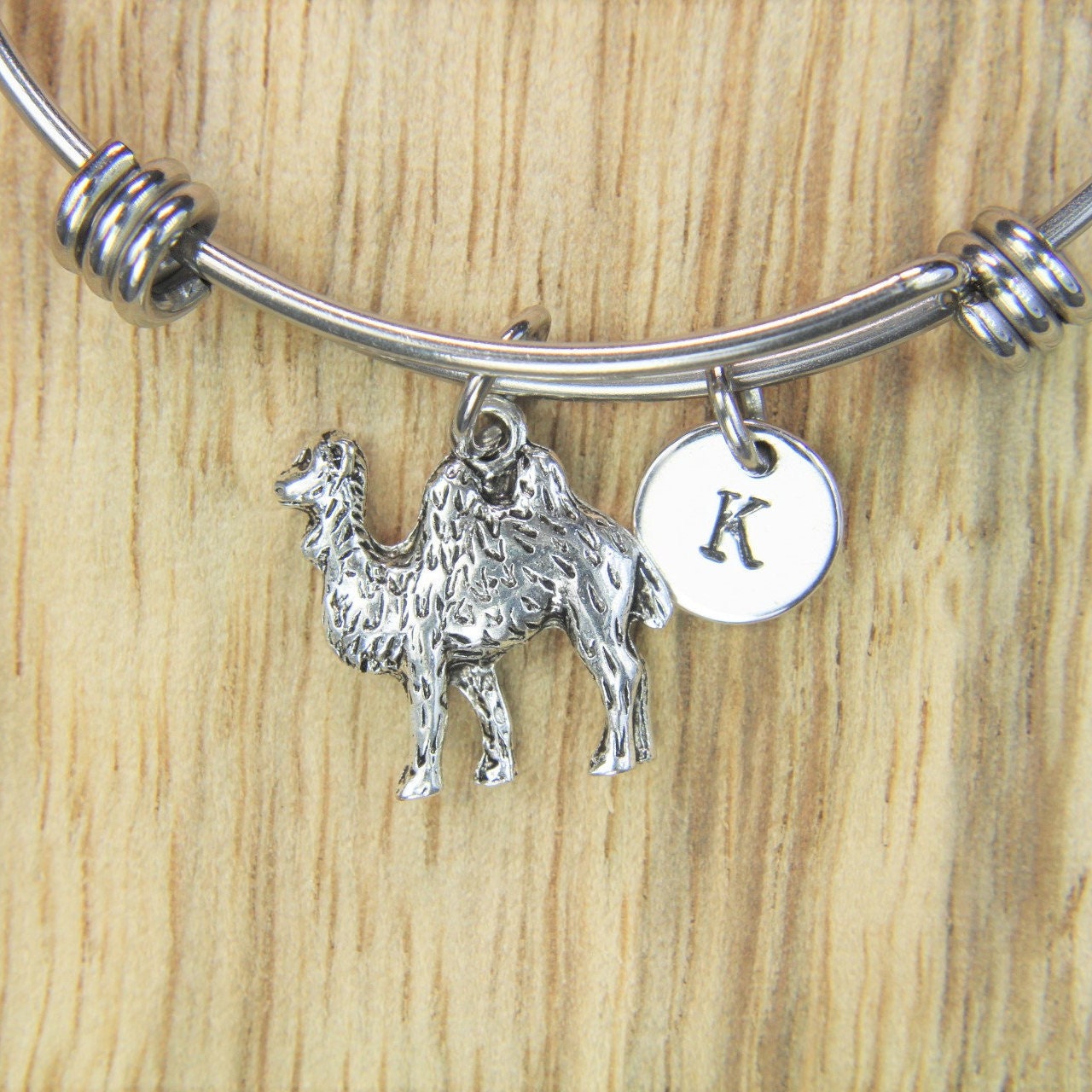 Camel Bangle Silver Camel Charm Bangle Camel Jewelry 3D Charm | Etsy