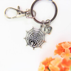 Big Spider Wed Charm Silver Spider Charm Keychain Halloween Gift Insect ...