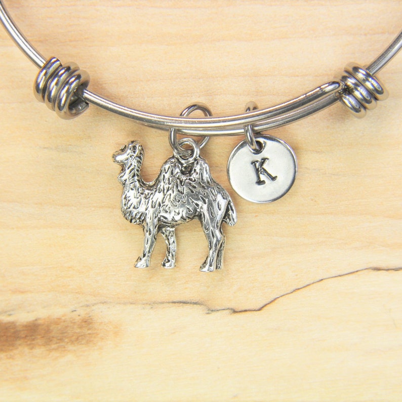 Camel Bangle Silver Camel Charm Bangle Camel Jewelry 3D Charm | Etsy