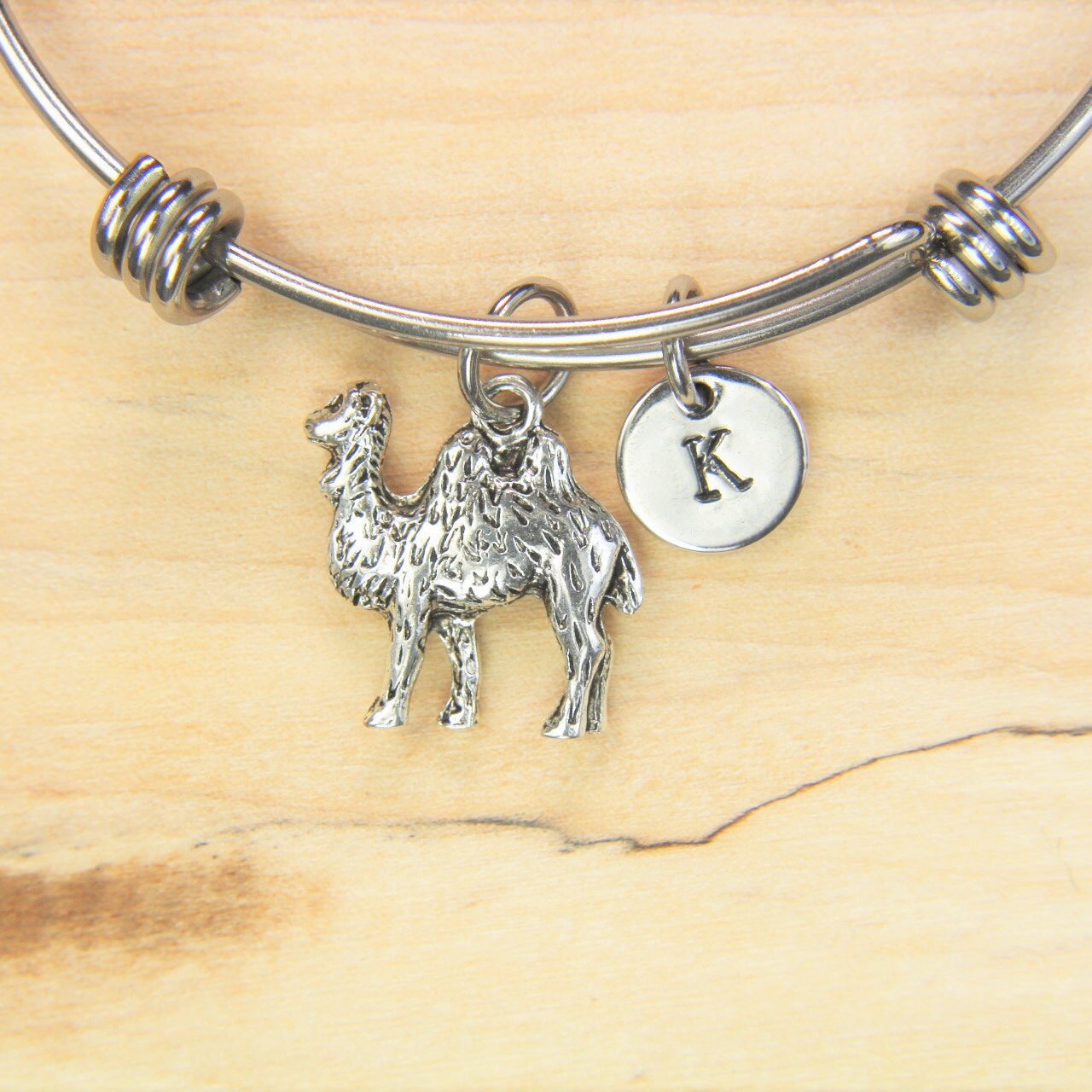 Camel Bangle Silver Camel Charm Bangle Camel Jewelry 3D Charm | Etsy