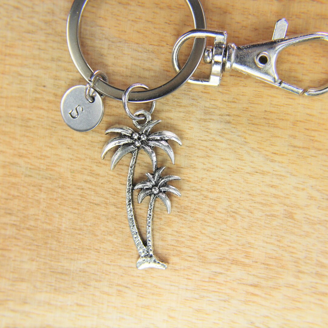 Silver Coconut Tree Charm Keychain Coconut Tree Gift Coconut - Etsy UK