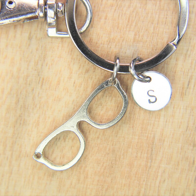 Silver Glasses Charm Keychains Sunglasses Keychain Silver - Etsy