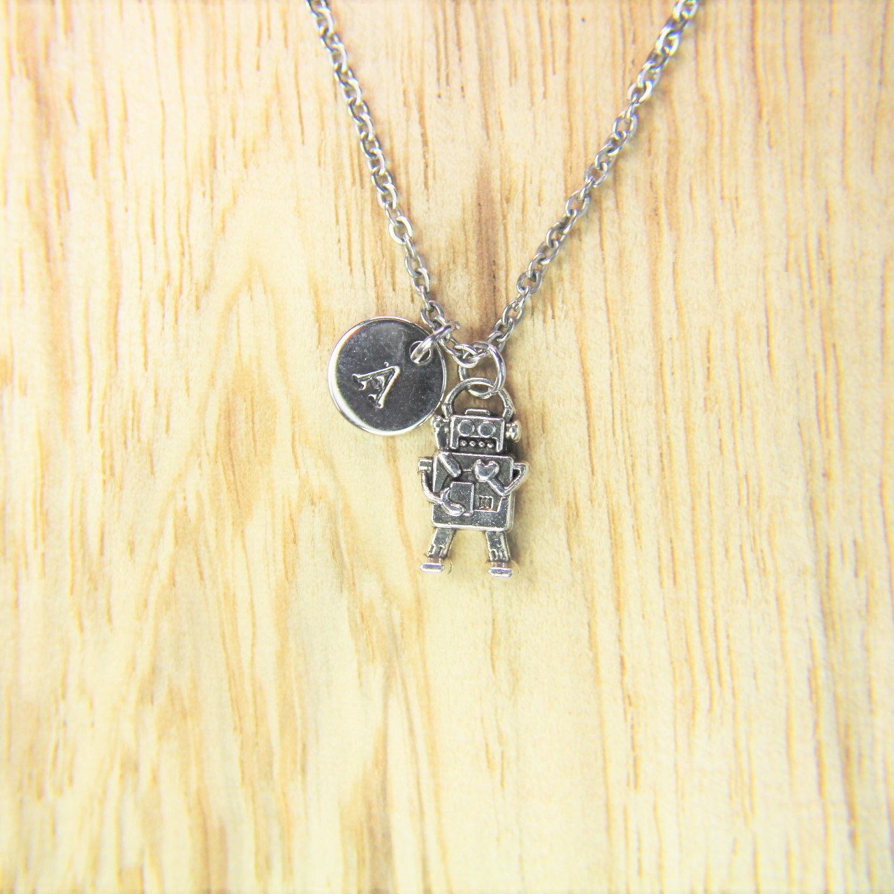 Silver Engineer Charm Necklace Robot Charm Engineer Necklace - Etsy UK