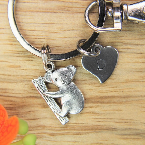 Silver Koala Bear Charm Keycharm Koala Bear Charm Keychain | Etsy