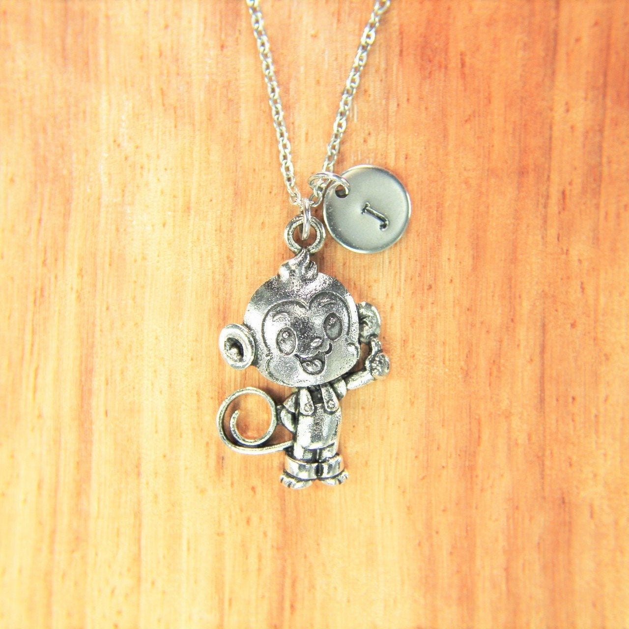 Monkey Necklace Silver Monkey Charm Necklace Mild Monkey Gift - Etsy UK