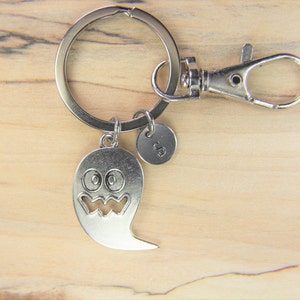Ghost Keychain Ghost Pendant Silver Ghost Charm Halloween Charm ...