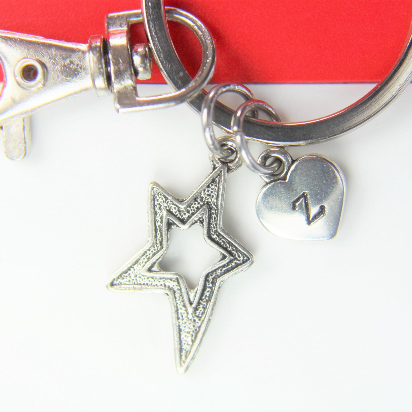 Silver Star Charm Keychain Star Charm Star Jewelry Star - Etsy