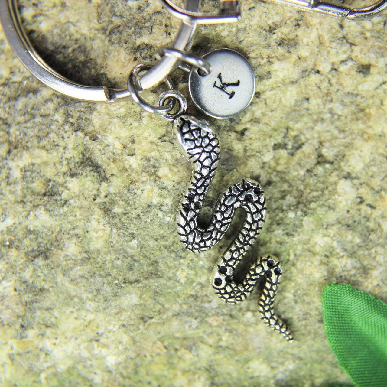 Snake Keyring Silver Wild Snake Charm Keyring Animal Gift | Etsy