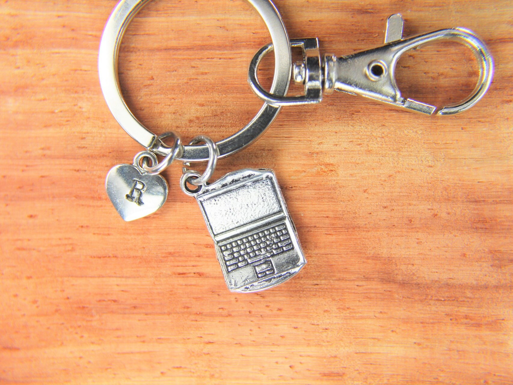 Silver Laptop Charm Keychain Laptop Charm Keychain Computer - Etsy.de