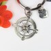 Silver Compass Charm Keychain Compass Keychain Traveler Key - Etsy