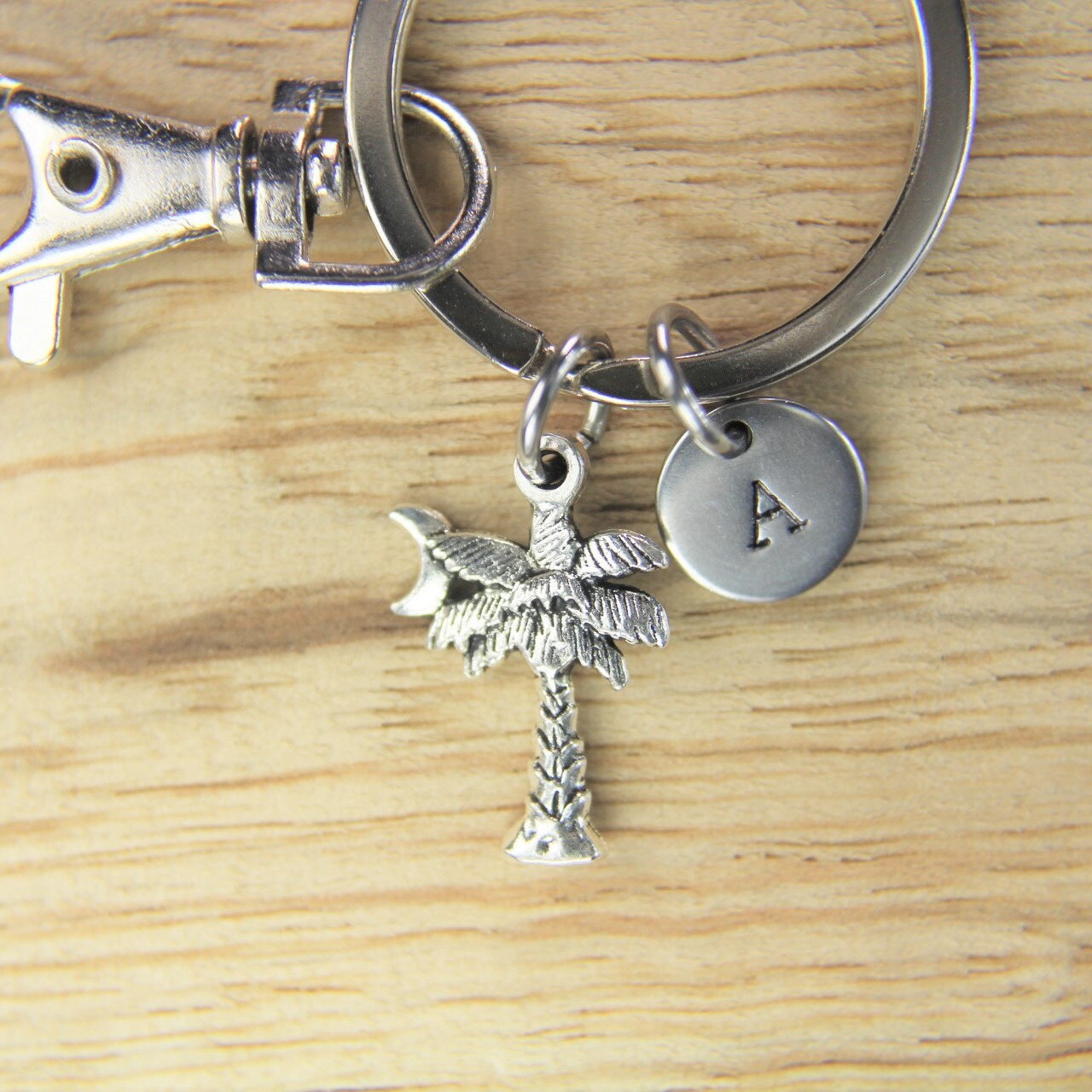 Palm Tree Keychain Palmetto Palm Tree With Crescent Moon - Etsy