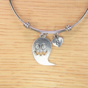 Ghost Bangle Ghost Bracelet Halloween Charm Ghost Pendant Ghost Jewelry ...