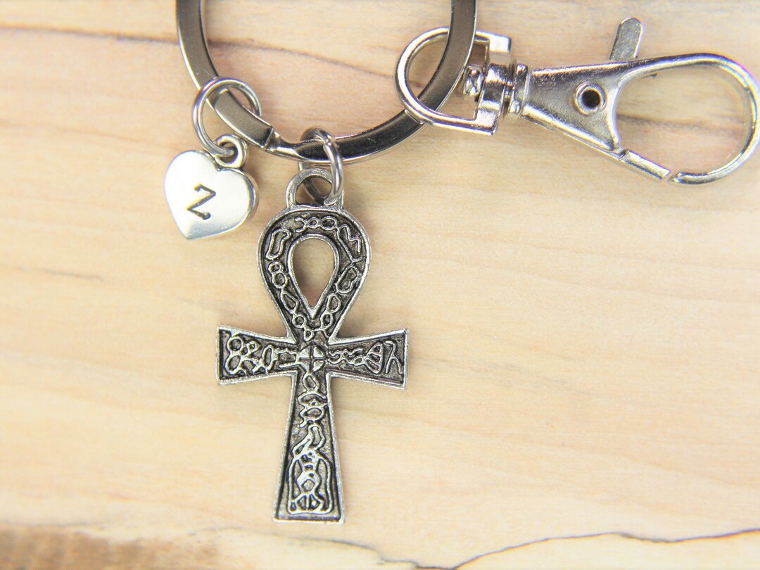 Ankh Cross Charm Keychain Ankh Cross Gift Egyptian Cross Charm ...
