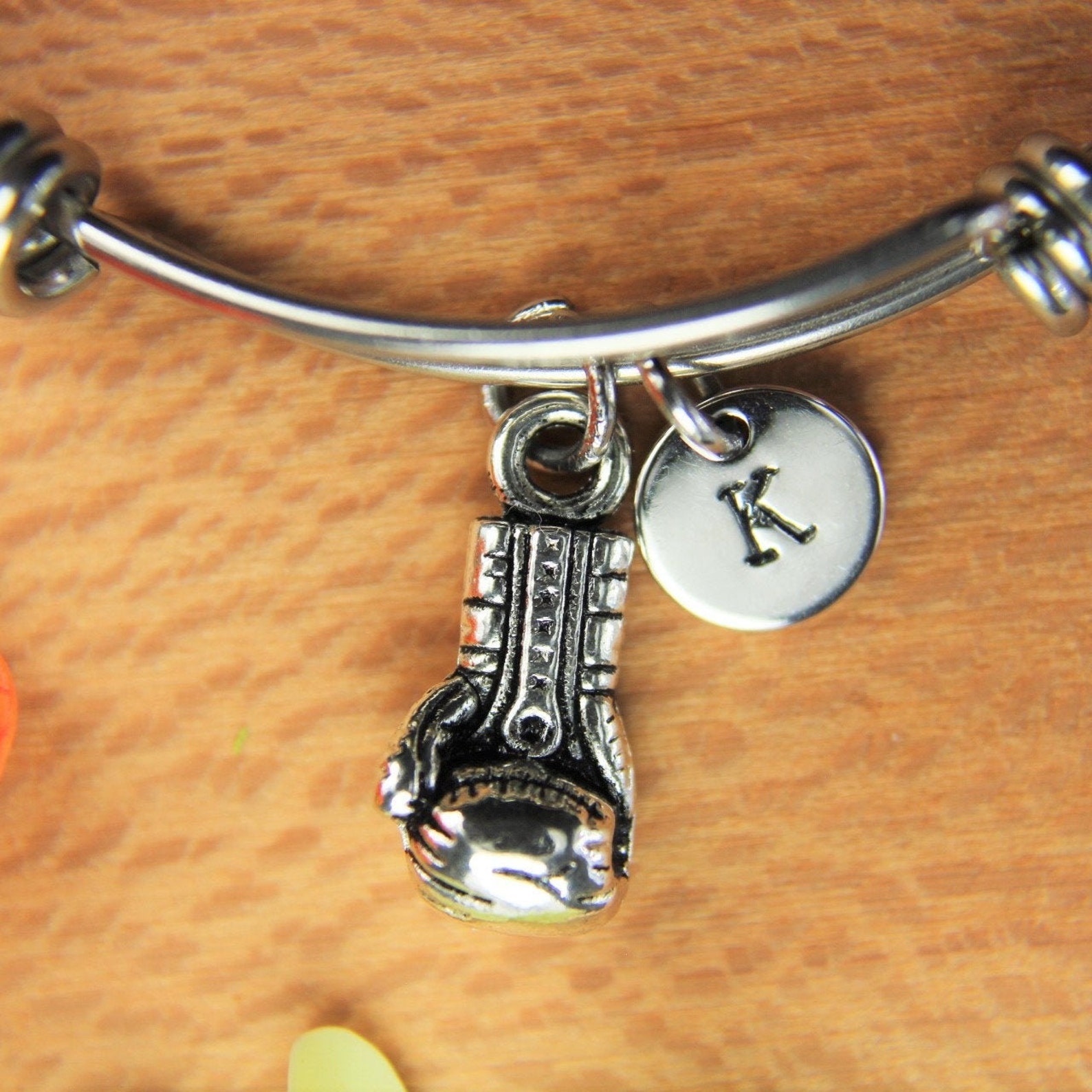 Boxing Bracelet Silver Boxing Glove Charm Bracelet Boxing Jewelry ...