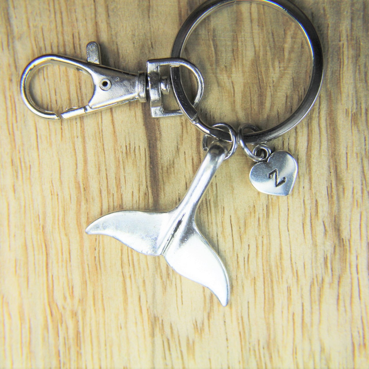 Mermaid Keychain Silver Mermaid Tail Charm Keychain Whale Tail - Etsy