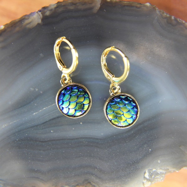 Fish Scale Earrings - Etsy