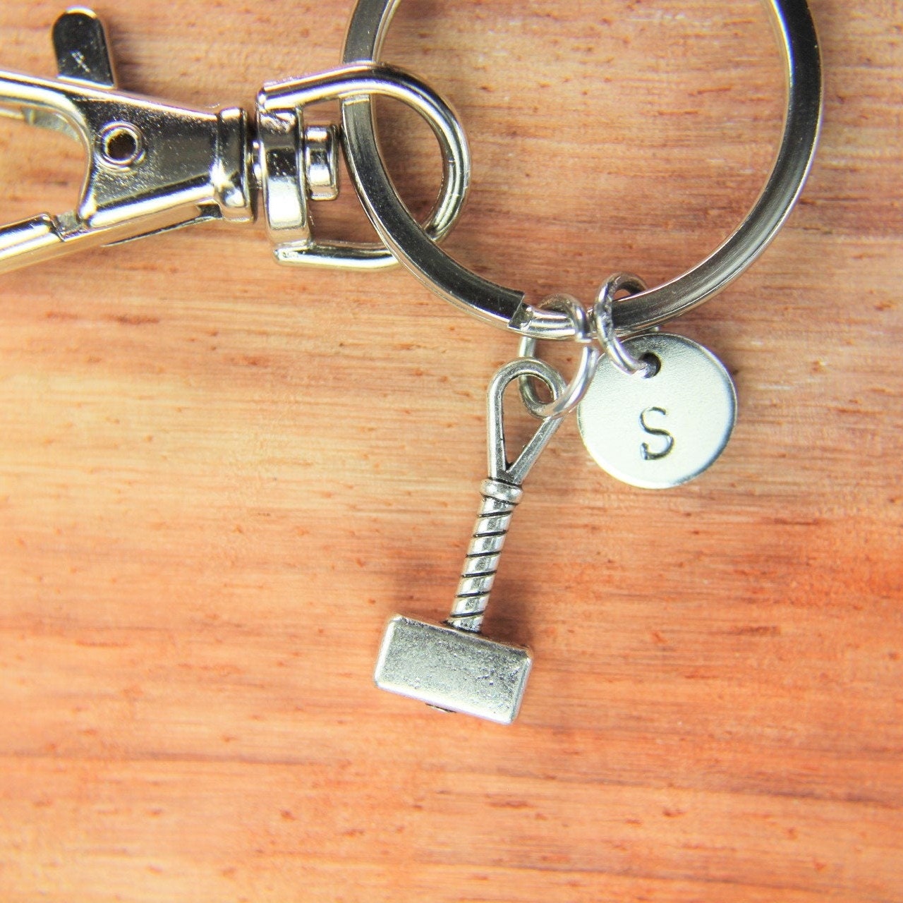 Silver Hammer Charm Keychains Hammer Keychain Birthday Gift | Etsy