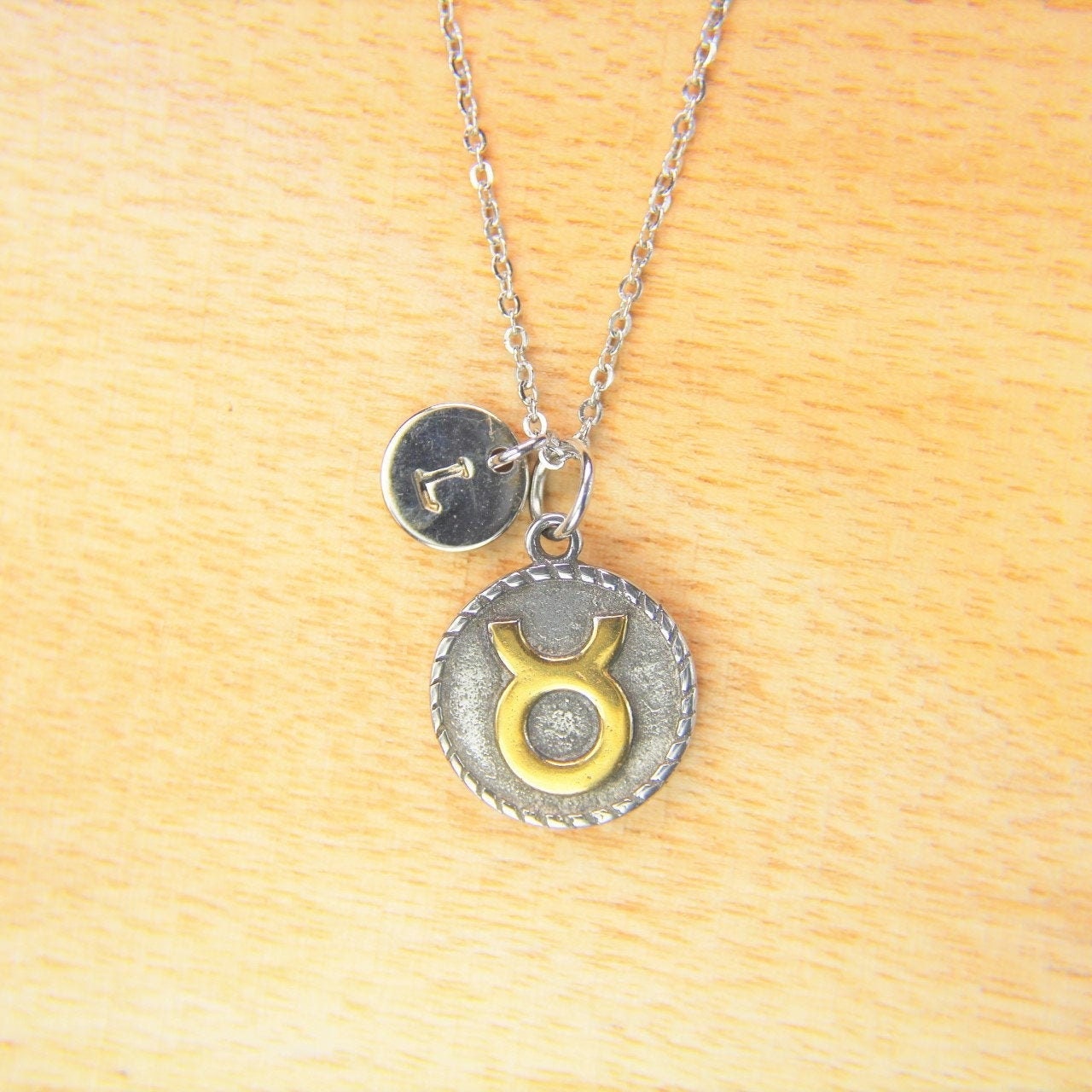 Stainless Steel Taurus Charm Necklace Silver Taurus Charm - Etsy UK