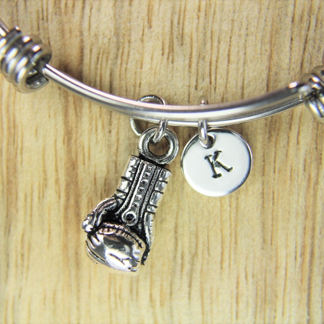 Boxing Bracelet Silver Boxing Glove Charm Bracelet Boxing Jewelry ...