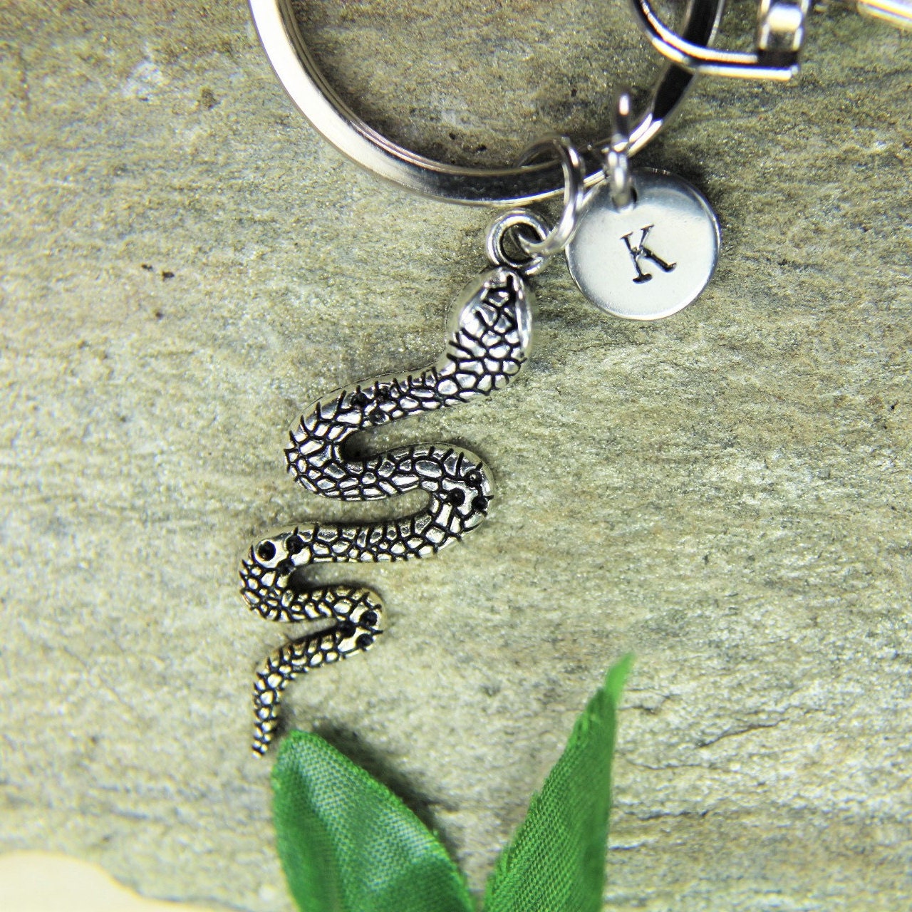 Snake Keyring Silver Wild Snake Charm Keyring Animal Gift Snake Jewelry ...