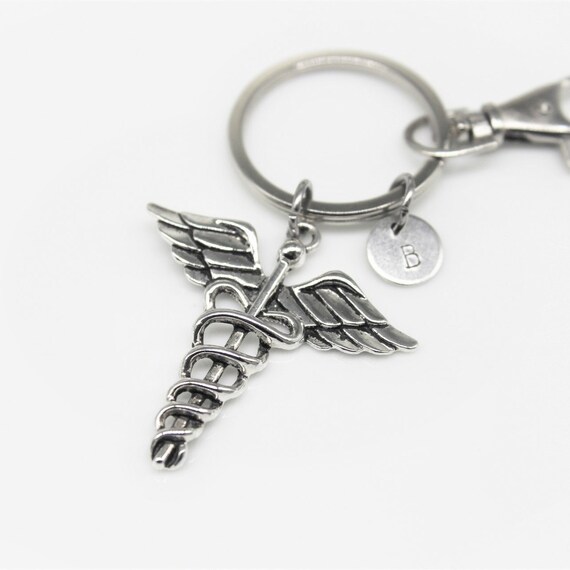 Caduceus Keychain Doctor Nurse Gift Nursing Student Gift | Etsy