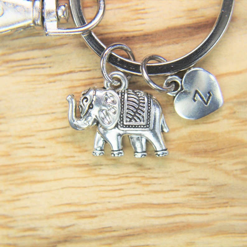 Elephant Charm Silver Elephant Charm Keychain Elephant Key | Etsy