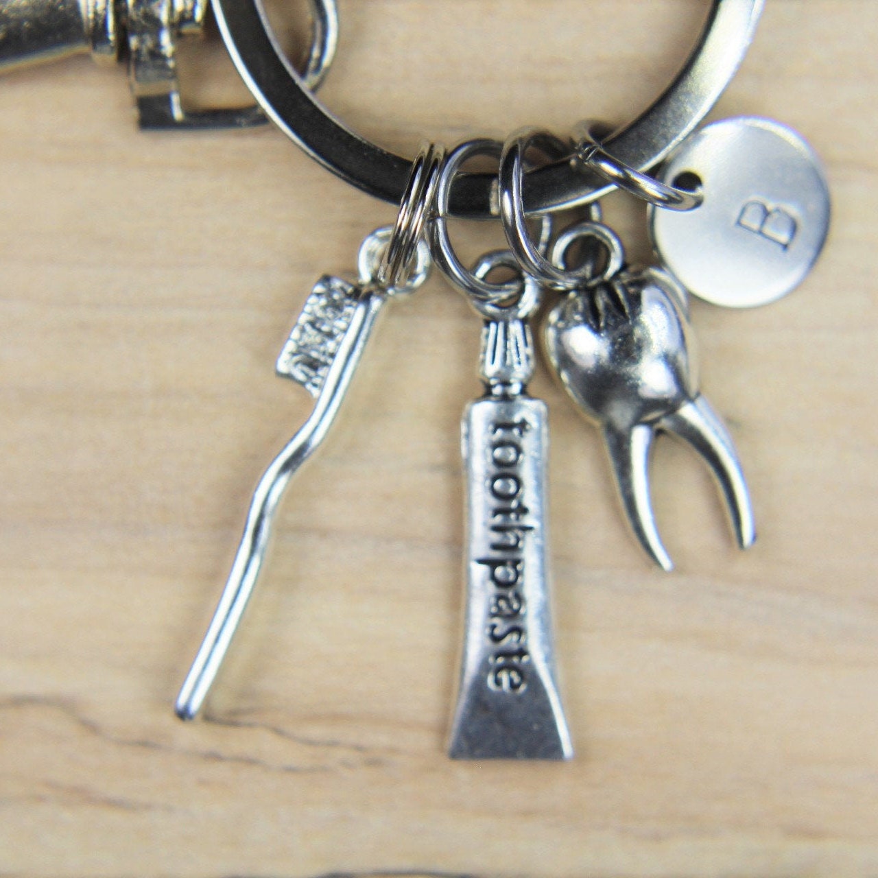 Silver Toothpaste and Toothbrush Tooth Charm Dental Gift - Etsy