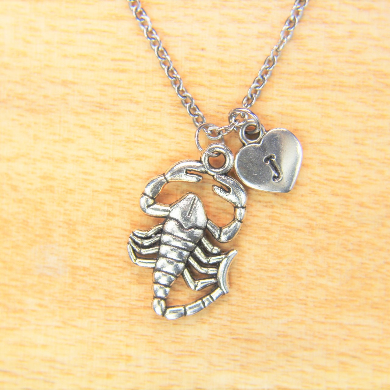 Scorpion Necklace Silver Scorpion Charm Necklace Scorpion | Etsy