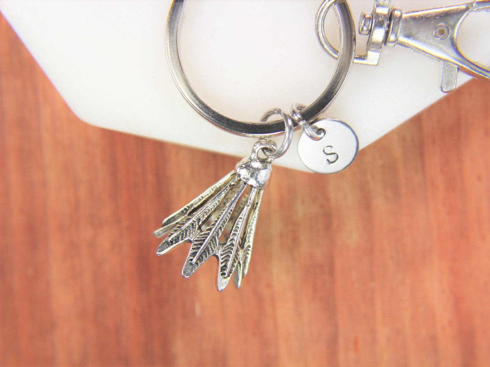 Silver Shuttlecock Charm Keychains Birdie Keychain Silver | Etsy