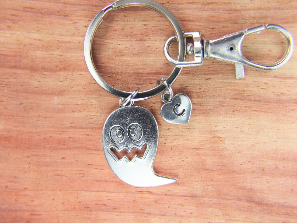 Ghost Keychain Ghost Pendant Silver Ghost Charm Halloween - Etsy