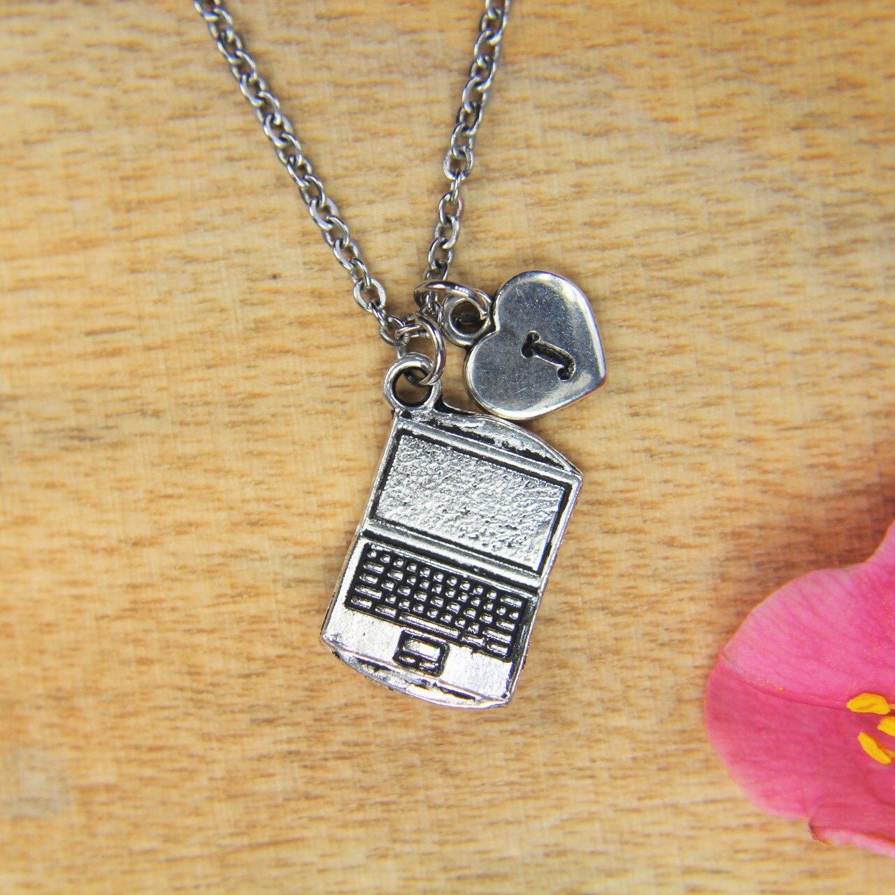 Silver Laptop Charm Necklace Laptop Charm Computer Gift Laptop - Etsy UK