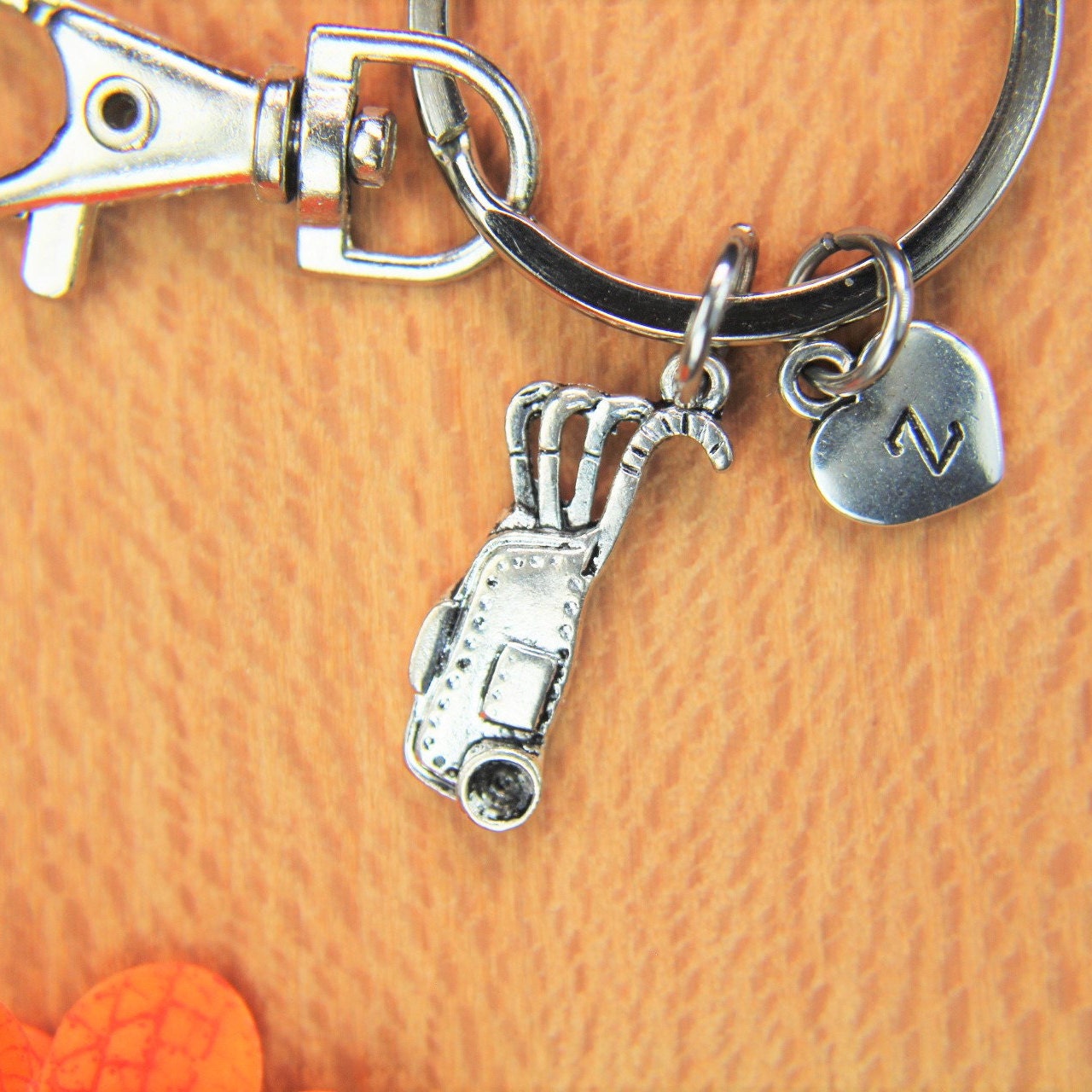 Silver Golf Bags Charm Keychain Golf Bags Charm Keyring Golf | Etsy