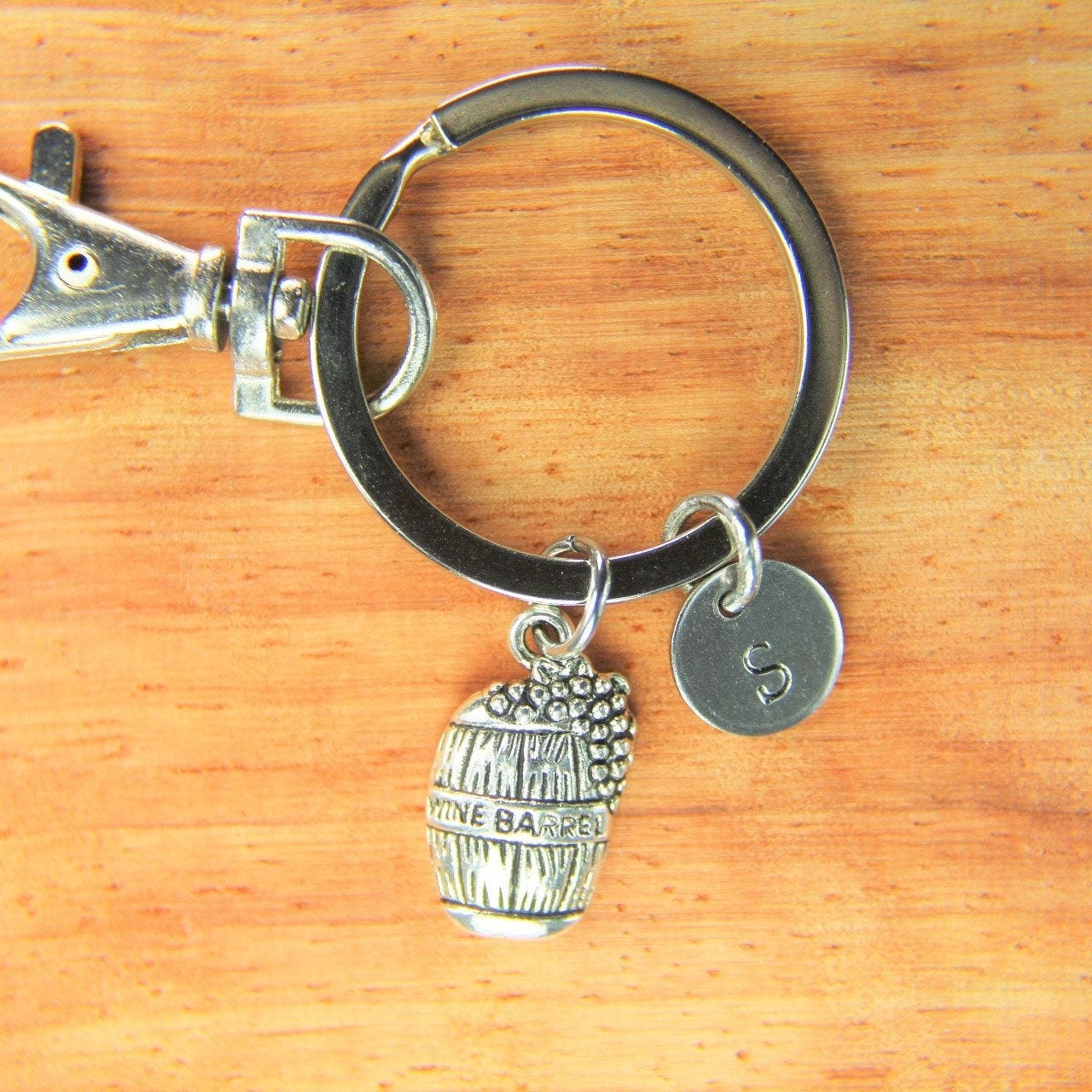 Silver Wine Barrel Charm Keychain Beer Bucket Charm Keychain - Etsy.de