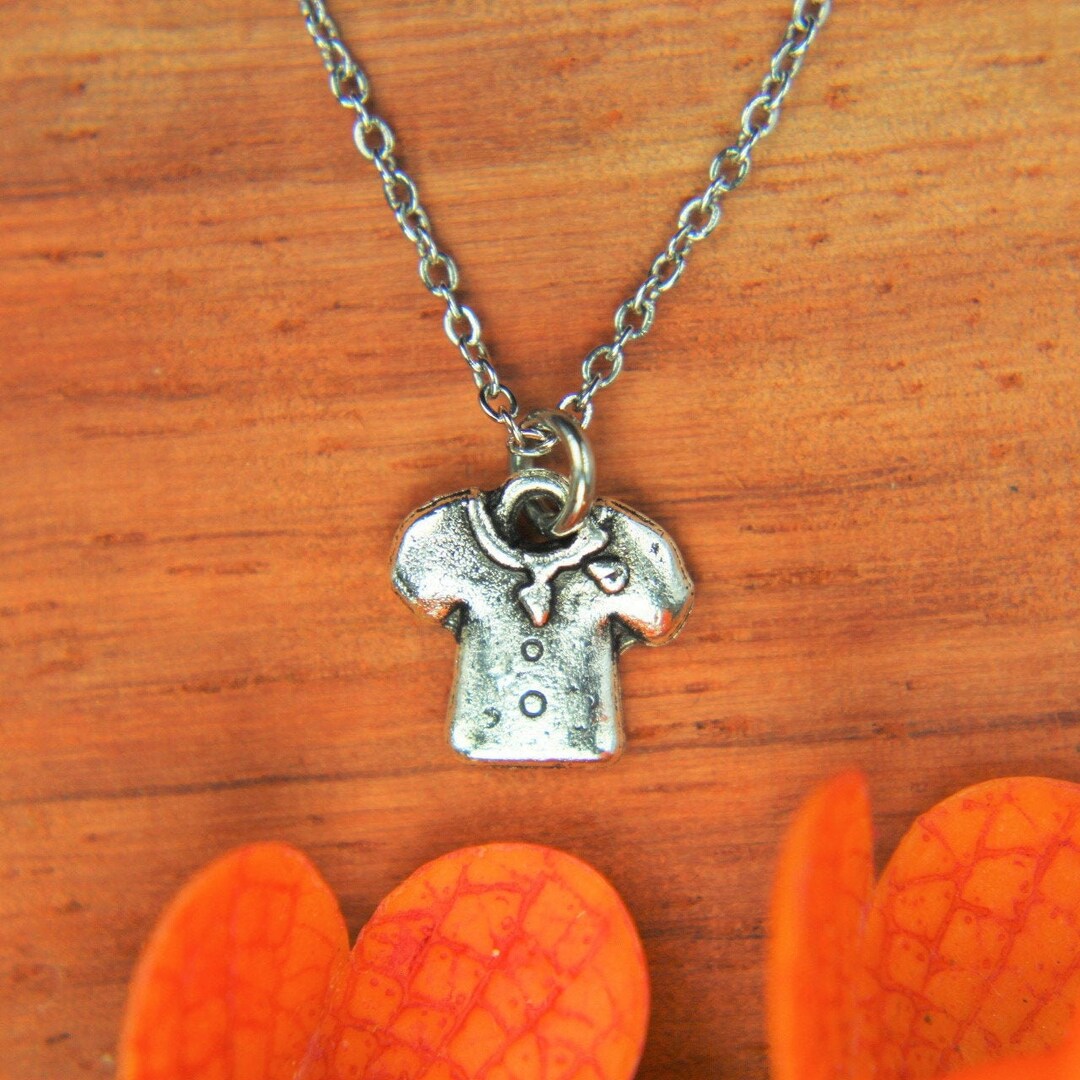 Small Shirt Charm Silver Small Shirt Charm Necklace Small Shirt Charm ...