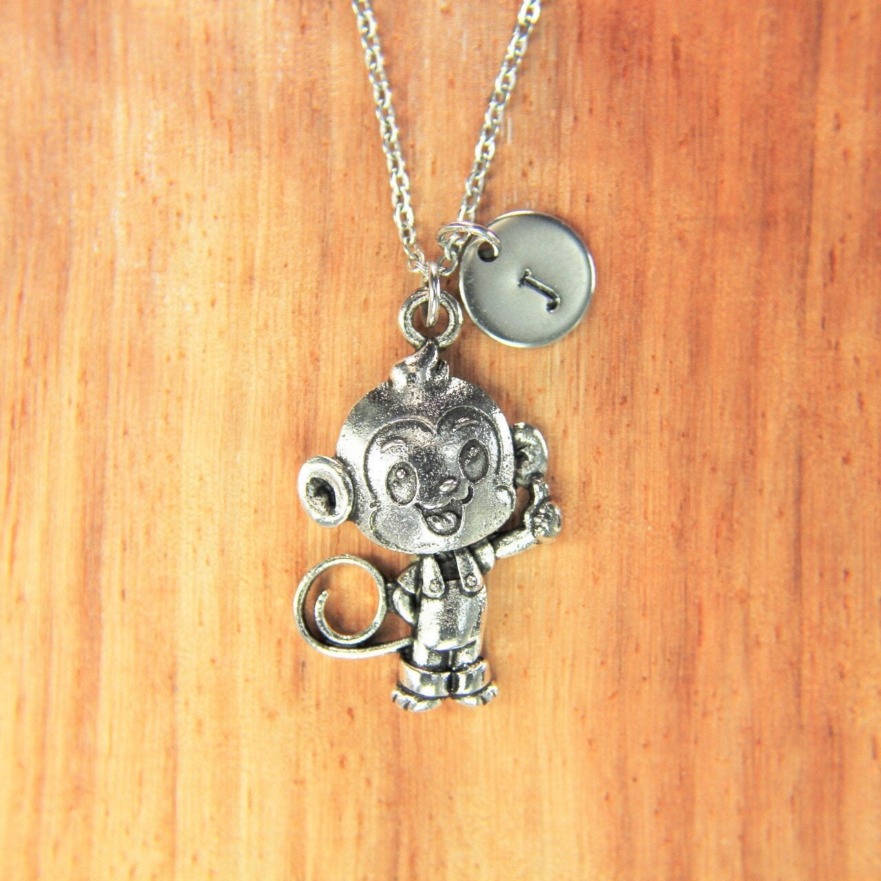 Monkey Necklace Silver Monkey Charm Necklace Mild Monkey Gift - Etsy UK